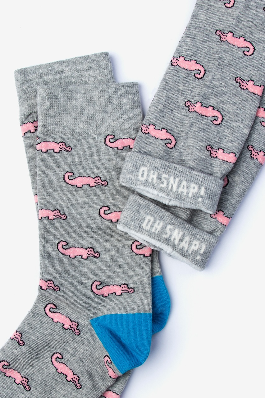 Gray Alligator Sock | Animal Sock | Ties.com