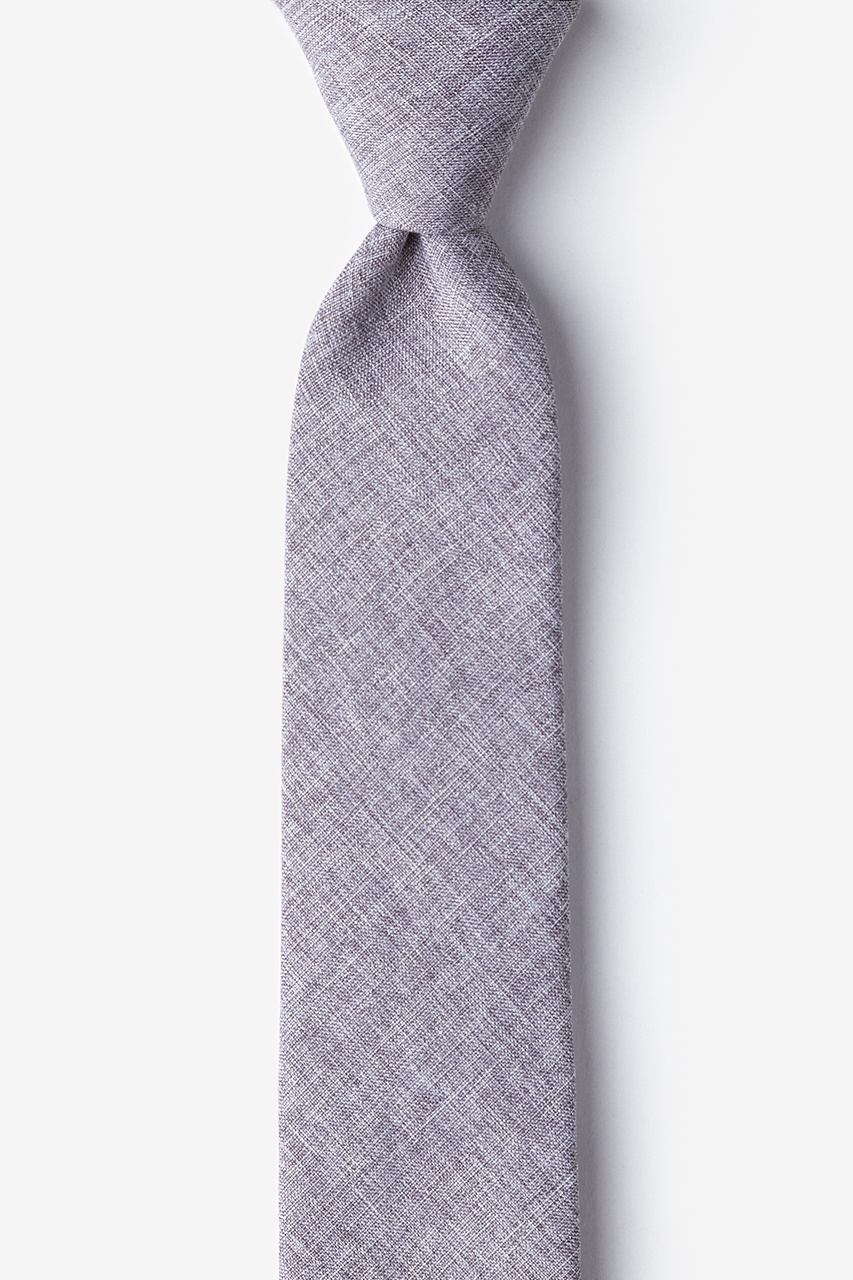 Gray Cotton Denver Skinny Tie | Ties.com