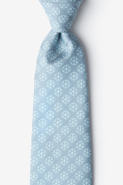 Gray Microfiber Snowflakes Extra Long Tie | Ties.com