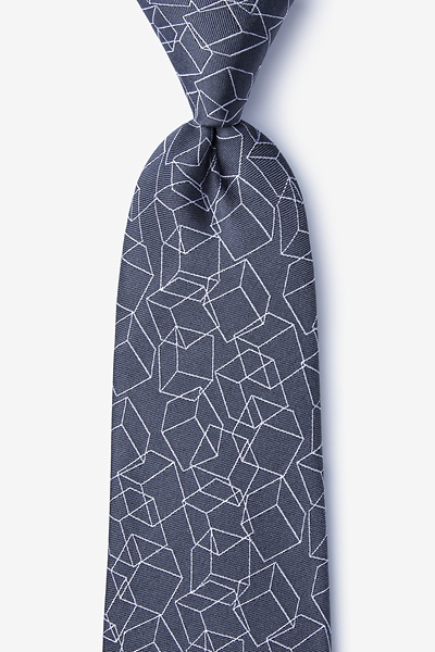 Gray Silk Grider Extra Long Tie | Ties.com