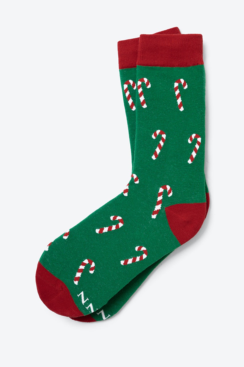 Green Carded Cotton Perpetual Peppermint Women's Sock | Ties.com