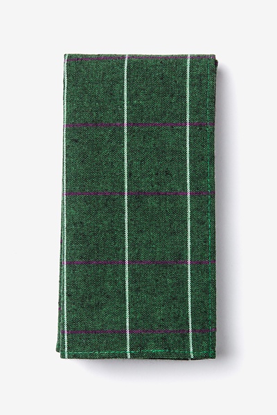 Green Cotton Phoenix Pocket Square | Ties.com