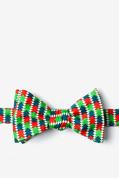 Christmas Tree Abstract Self-Tie Bow Tie | Green Bow Tie | Ties.com