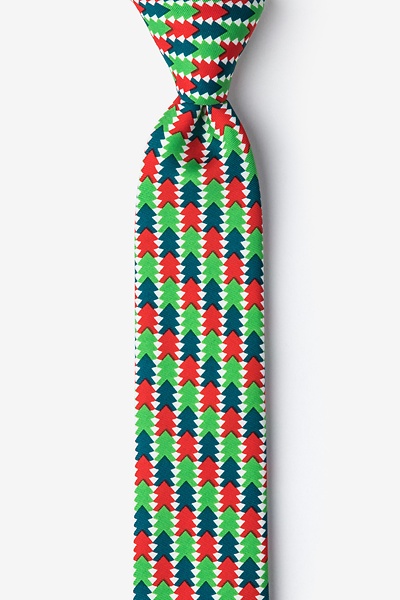 Christmas Tree Abstract Green Skinny Tie | Holiday Neckties | Ties.com