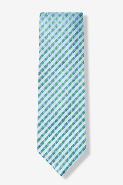 Green Silk Spring Plaid Extra Long Tie | Ties.com