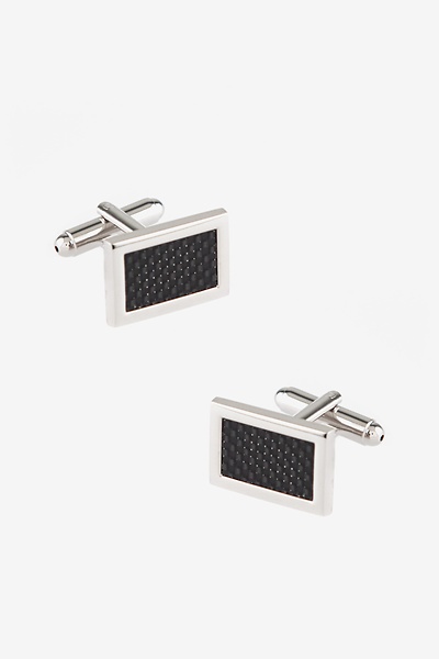 Gunmetal Metal Rectangular Futuristic Cufflinks | Ties.com