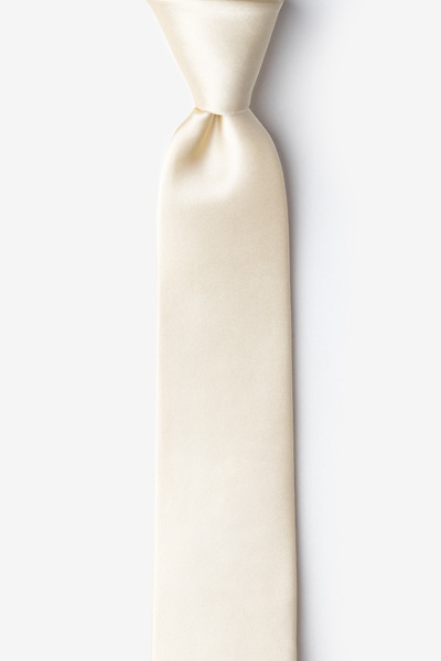Ivory Cream Silk Ivory Cream Skinny Tie | Ties.com