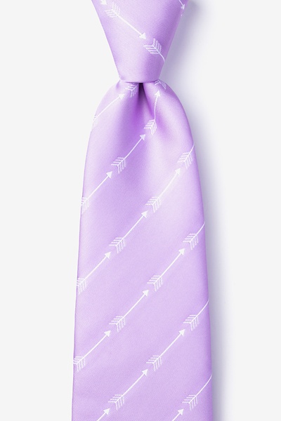 Lavender Microfiber Flying Arrows Tie | Ties.com