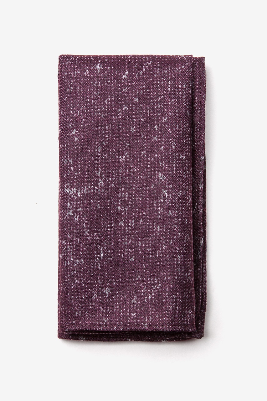 Maroon Cotton Wilsonville Pocket Square | Ties.com