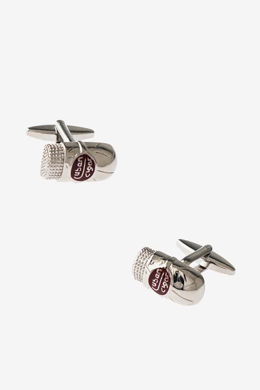 Maroon Metal Cuban Cigar Cufflinks | Ties.com
