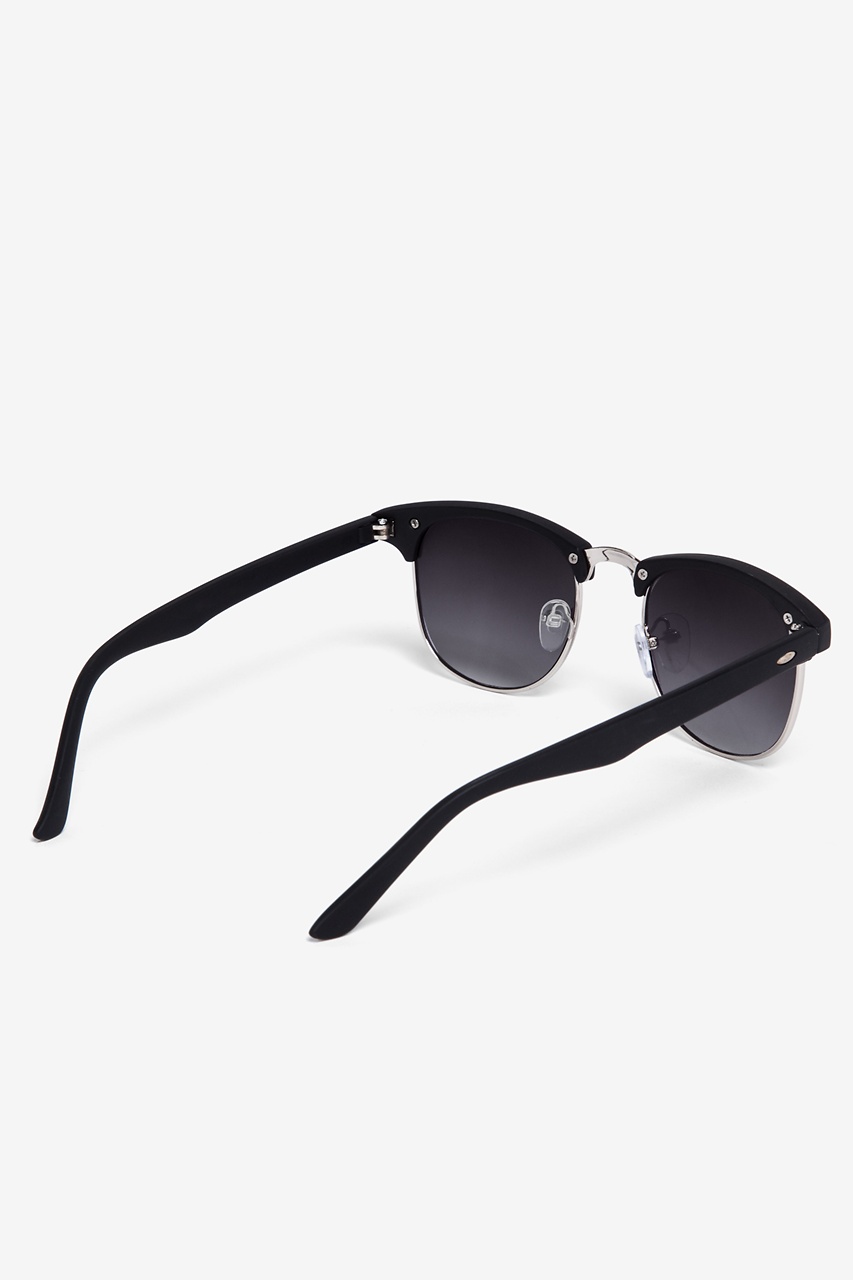 Matte Black Acetate SoHo Half Frame Sunglasses | Ties.com