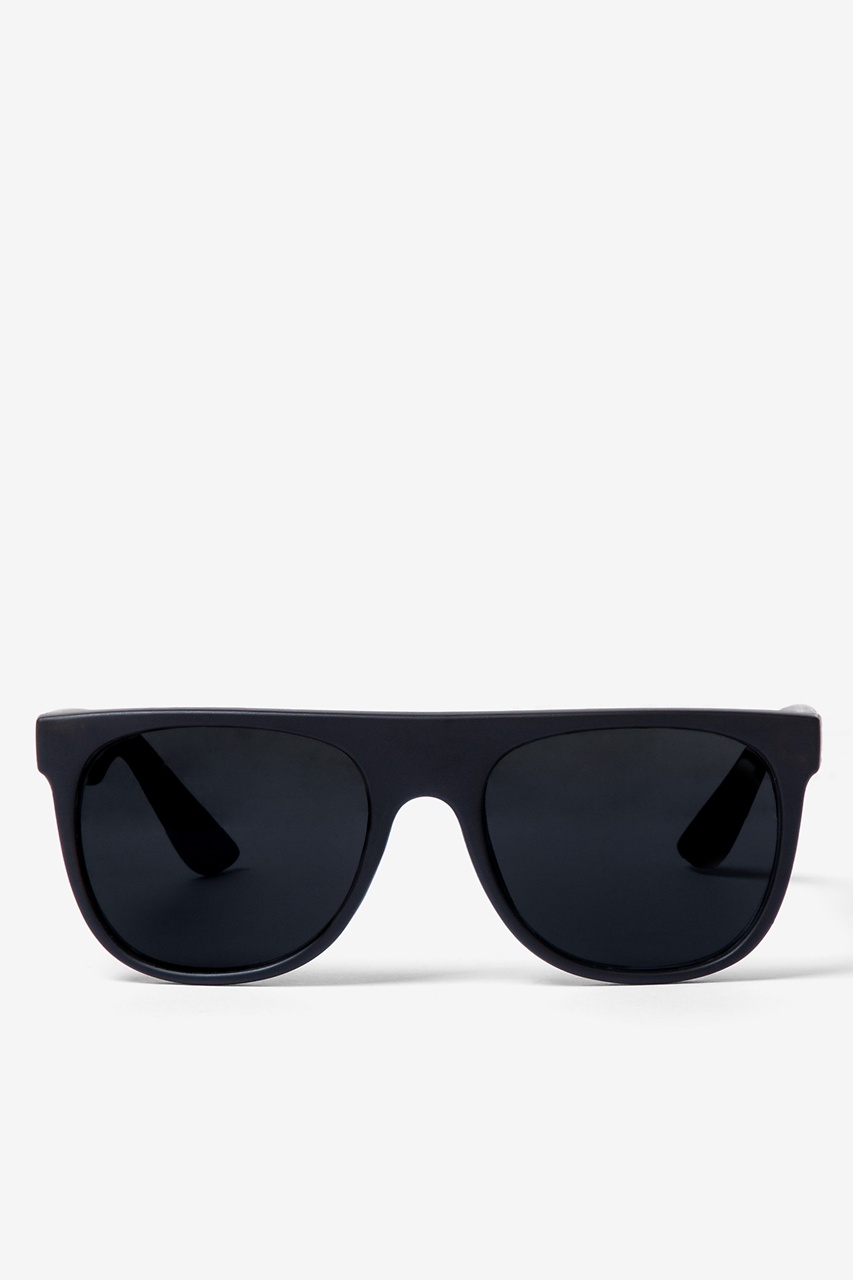Matte Black Acetate South Beach Flat Sunglasses | Ties.com