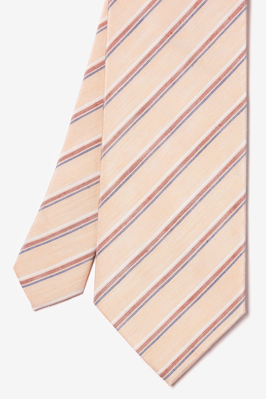 Melon Linen Port Jefferson Extra Long Tie | Ties.com