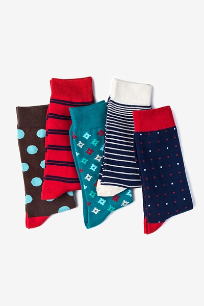 Multicolor Carded Cotton Newton Sock Pack | Ties.com