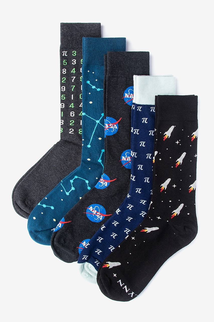 Multicolor Carded Cotton The Scientist (5 pack) Sock Pack | Ties.com