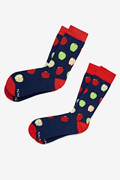 Navy Blue Carded Cotton Core Values His & Hers Socks | Ties.com