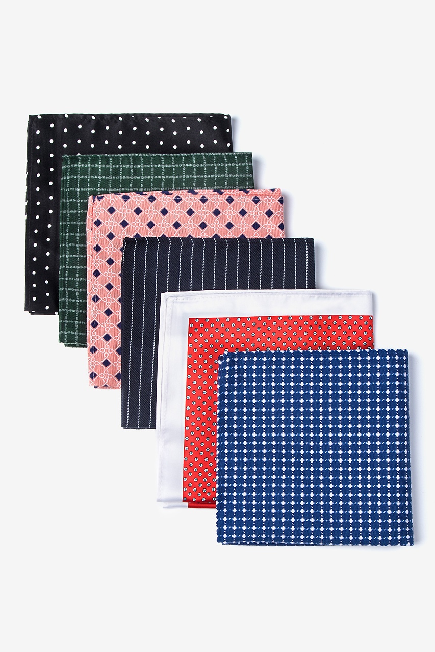 Navy Blue Cotton Impeccable Pocket Square Pack | Ties.com