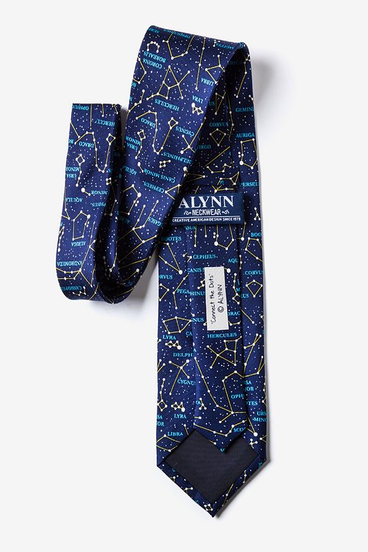 Constellation Navy Blue Silk Tie | Expression Neckties | Alynn
