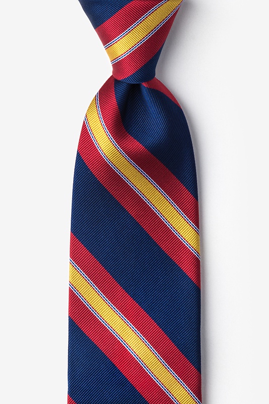 Navy And Red Repp Stripe Tie | Ties.com