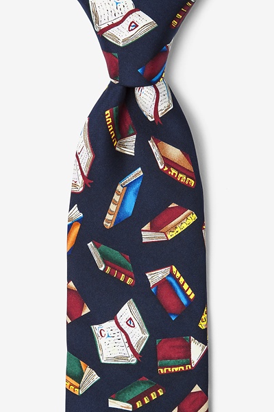 Books Navy Blue Silk Tie Books Maps Neckties Ties books-navy-blue-silk-tie-books-maps-neckties-ties