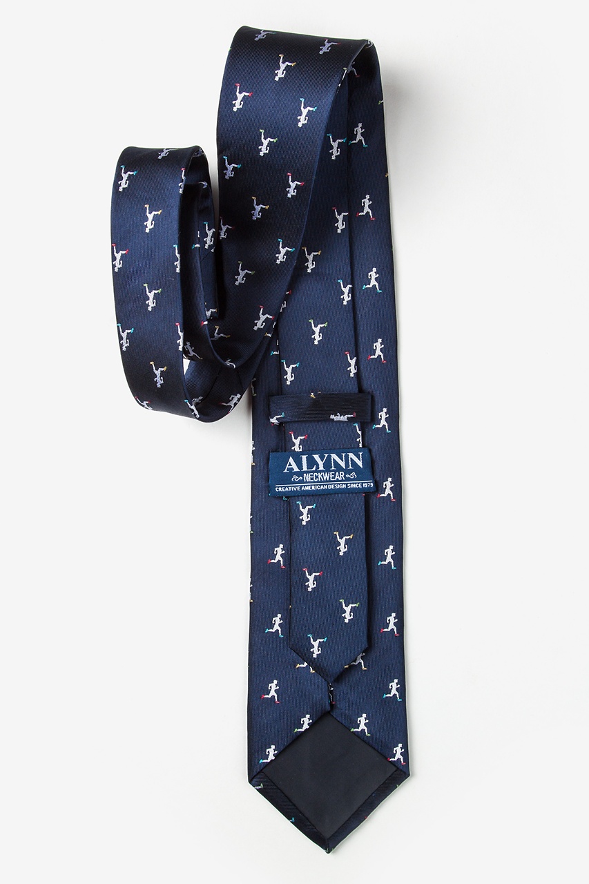 Runners Navy Blue Silk Tie | Sports Neckties | Ties.com