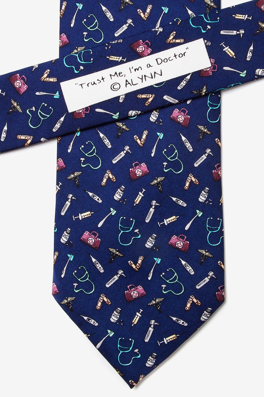 Doctor Navy Blue Silk Tie | Occupation Neckties | Alynn
