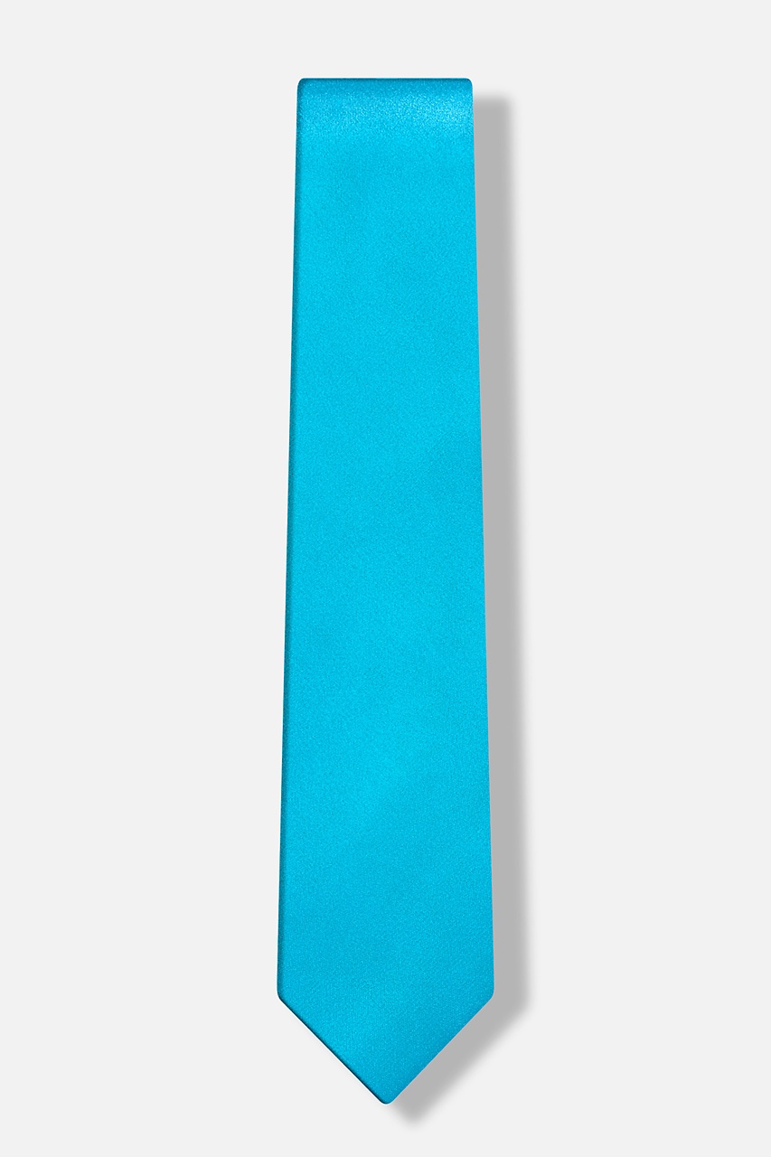 Neon Blue (Electric Blue) Silk Tie For Boys | Casual Necktie | Ties.com