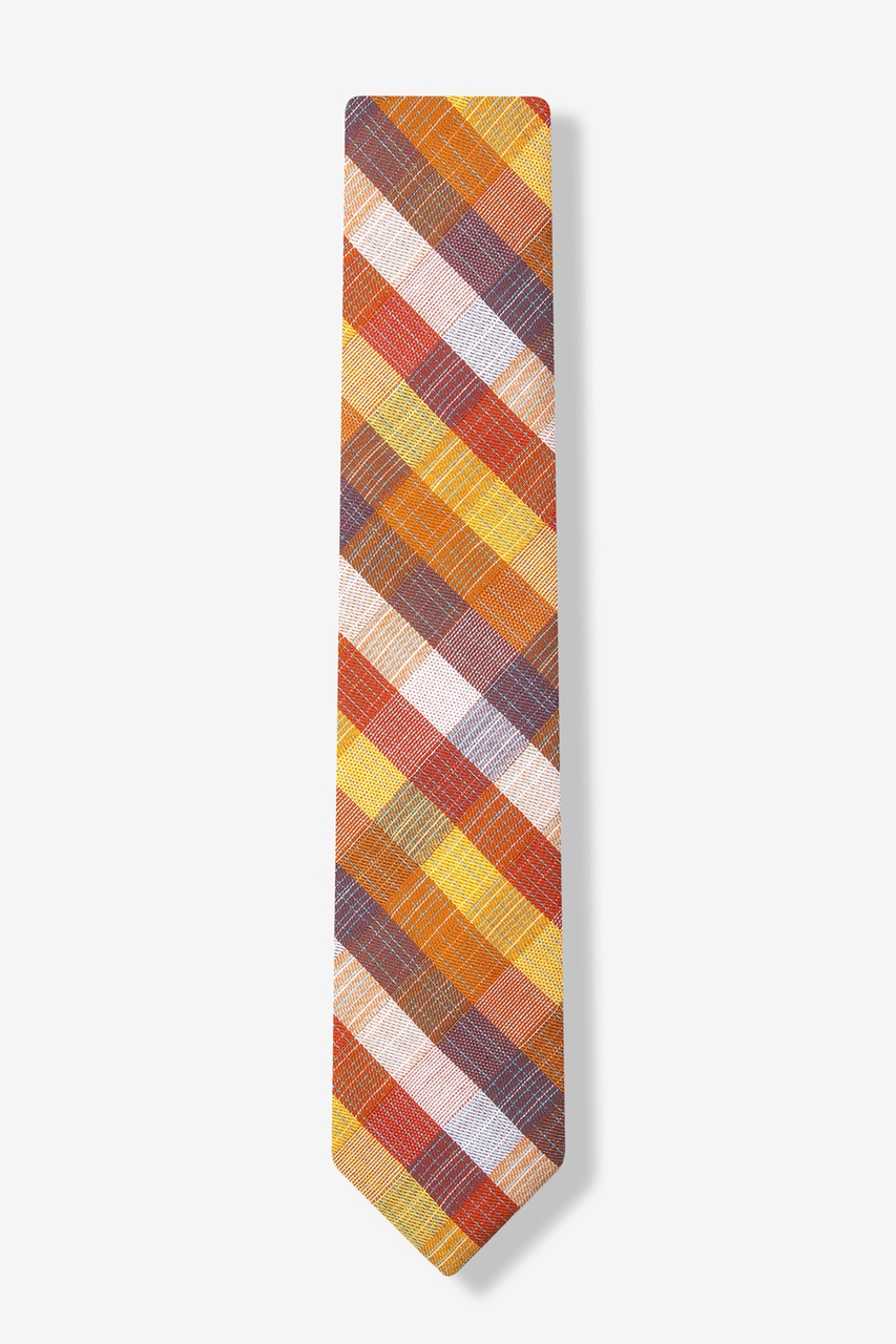 Orange Cotton Hathaway Skinny Tie | Ties.com