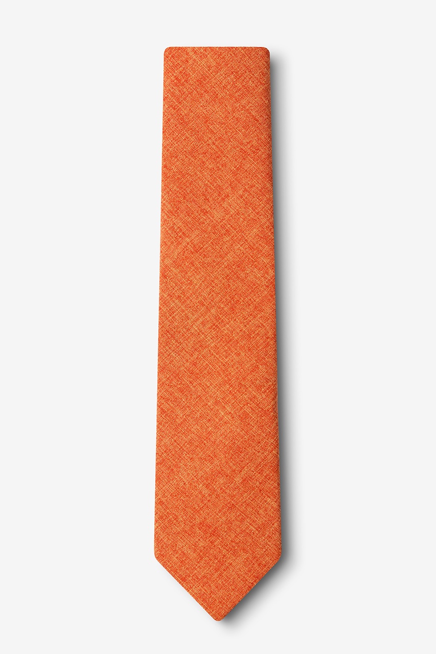 Orange Cotton Tioga Skinny Tie | Ties.com