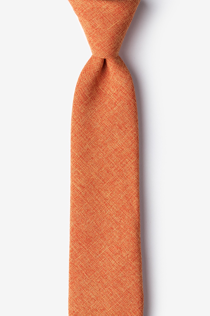 Orange Cotton Tioga Skinny Tie | Ties.com