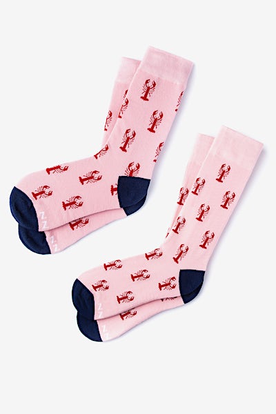 Pink Carded Cotton Great Catch His & Hers Socks | Ties.com
