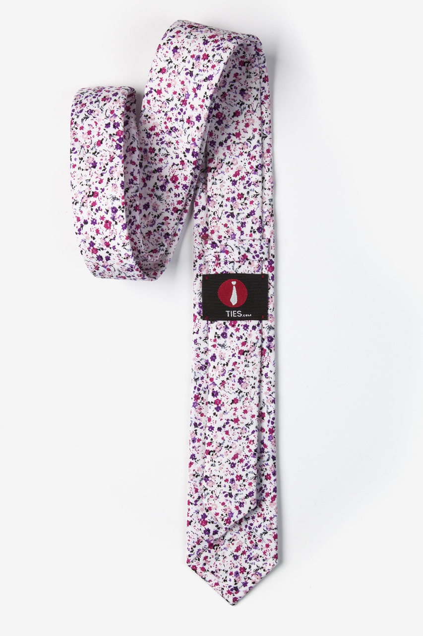Pink Cotton Prescott Floral Skinny Tie | Ties.com