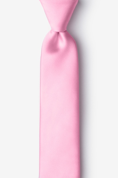 Pink Frosting Microfiber Skinny Tie | Ties.com