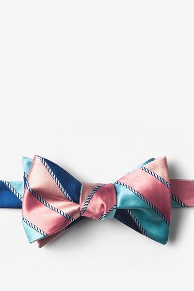 Pink Silk Know the Ropes Self-Tie Bow Tie | Ties.com