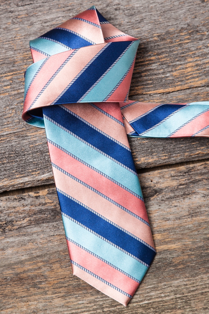 Stripe and Rope Pink Silk Tie | Nautical Neckties | Ties.com
