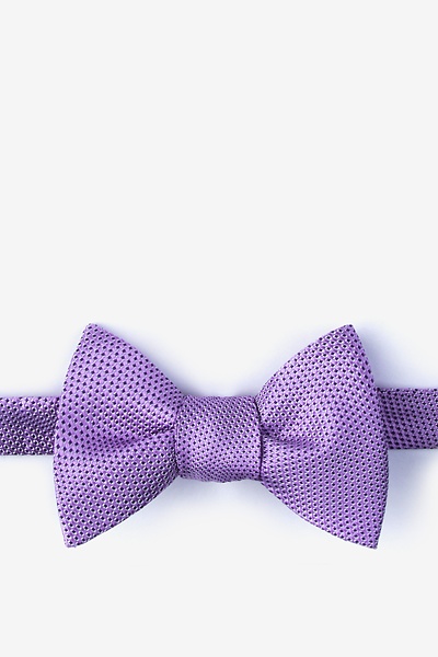 Purple Silk Goose Self-Tie Bow Tie | Ties.com