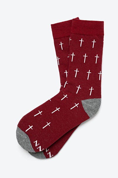 Red Carded Cotton Holy Cross Women's Sock | Ties.com