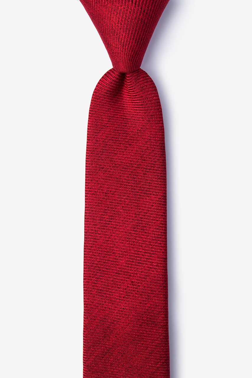 Red Cotton Beau Skinny Tie | Ties.com