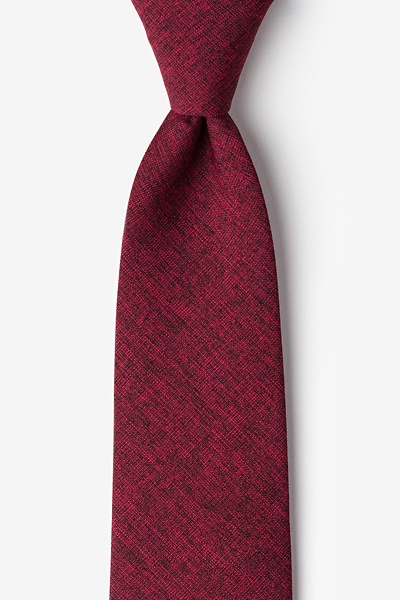 Red Cotton Denver Extra Long Tie | Ties.com