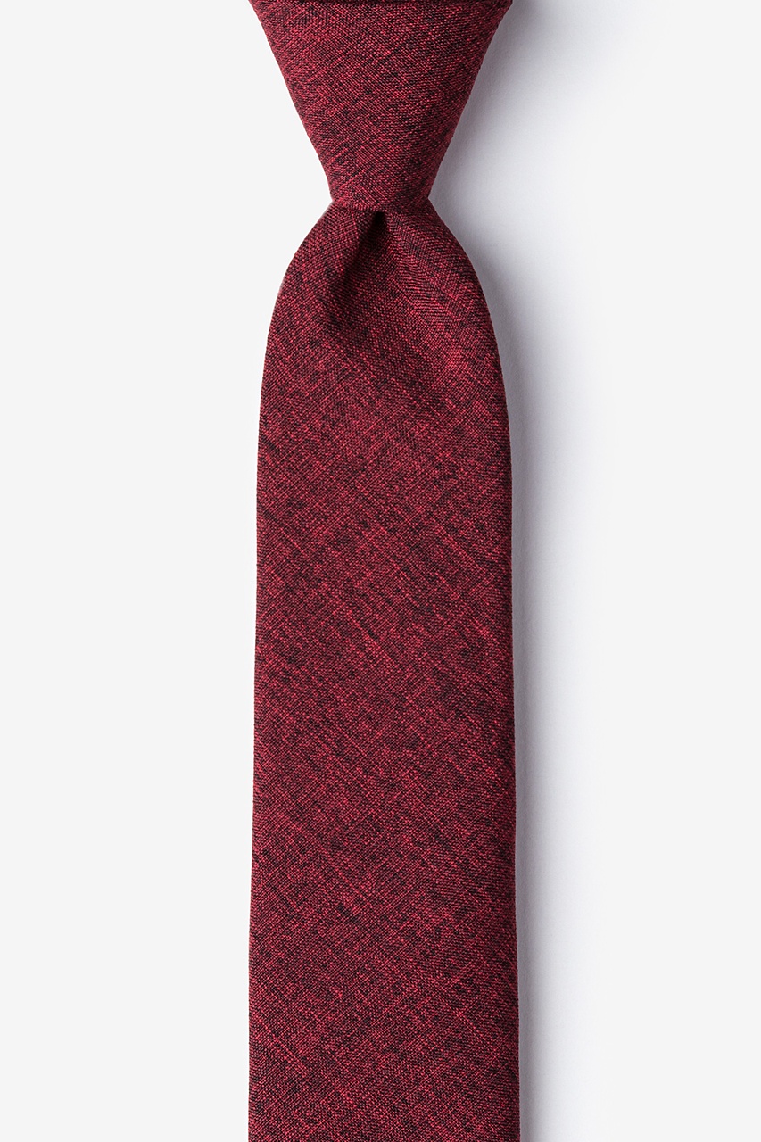 Red Cotton Denver Skinny Tie | Ties.com