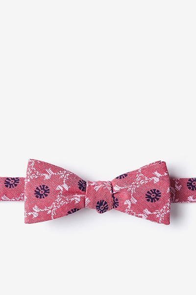 Red Cotton La Grande Skinny Bow Tie | Ties.com