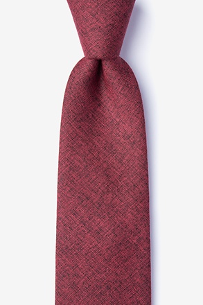 Red Cotton Norwood Extra Long Tie | Ties.com