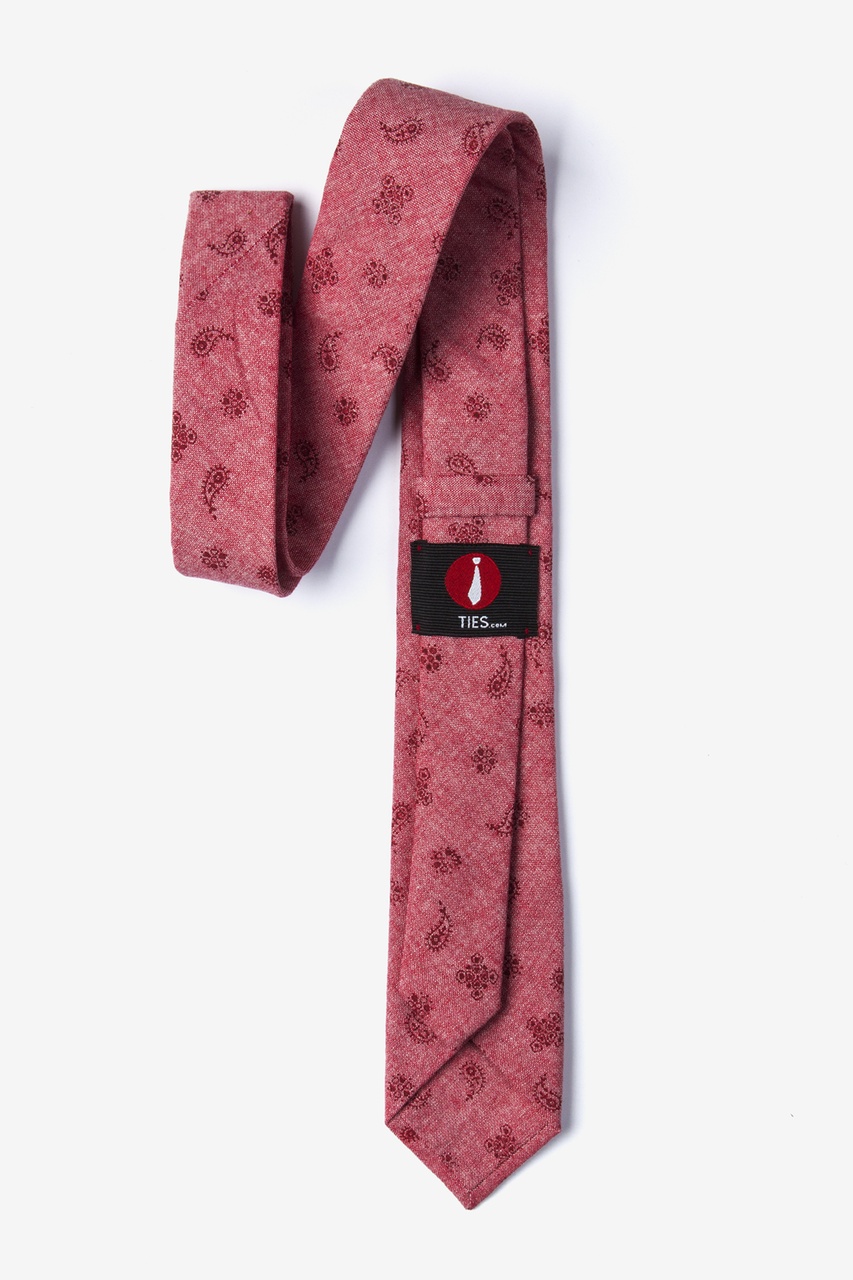 Red Cotton Hunter Paisley Skinny Tie | Ties.com