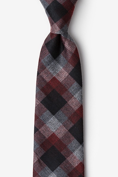 Red Cotton Richland Extra Long Tie | Ties.com