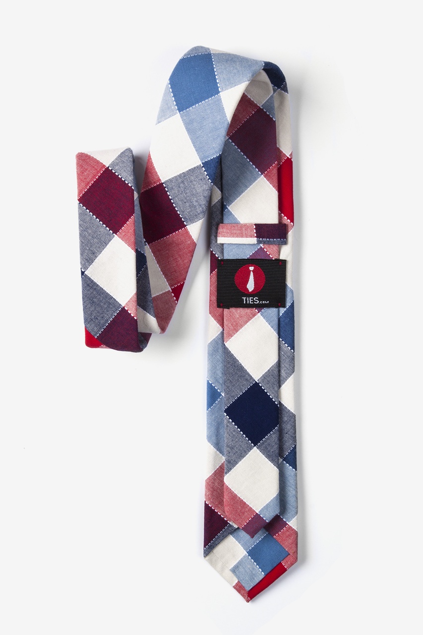 Red Cotton Thatcher Check Skinny Tie | Ties.com