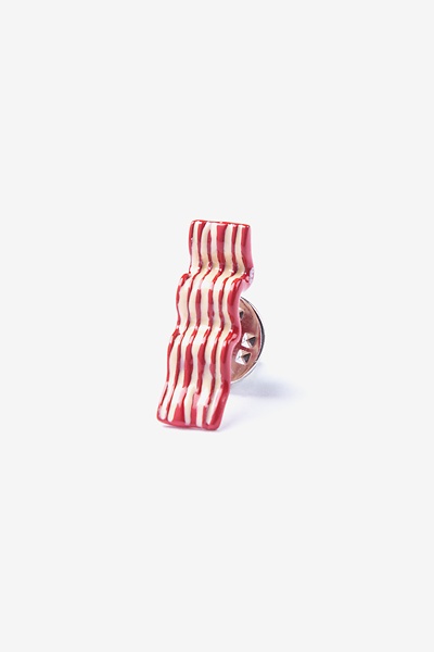 Red Metal Bacon Lapel Pin | Ties.com
