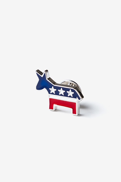 Red Metal Democratic Donkey Lapel Pin | Ties.com