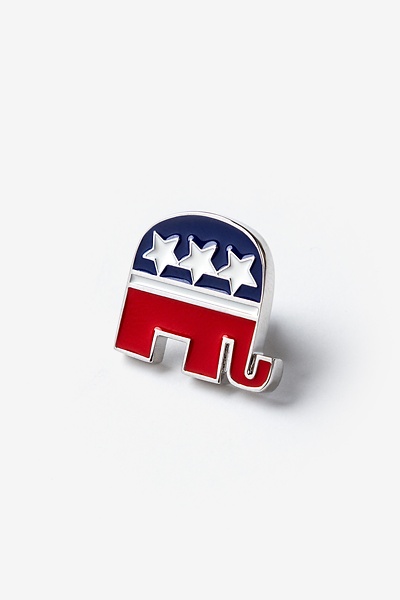Red Metal Republican Elephant Lapel Pin | Ties.com
