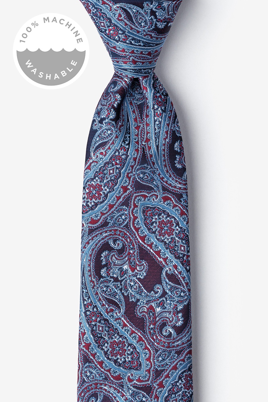 Red Microfiber Washable Curly Tie | Ties.com