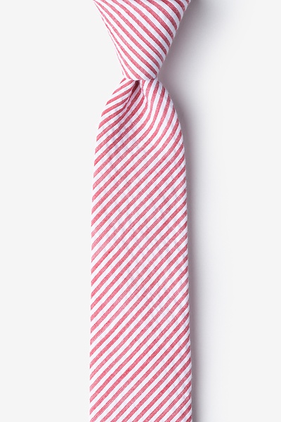 Red Seersucker Red Kensington Seersucker Skinny Tie | Ties.com